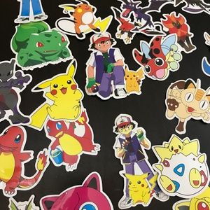 Office | 38 Pc Pokemon Go Pikachu Vinyl Stickers Bundle | Poshmark